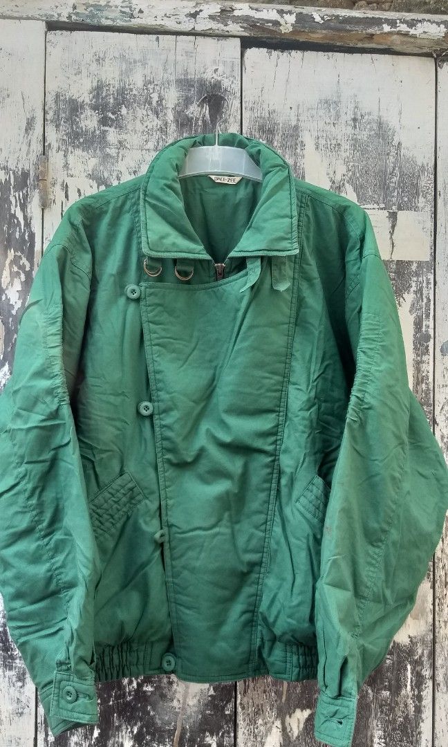 Bree-Zee Bomber Vintage Racing Penzoil, Fesyen Pria, Pakaian , Atasan di Carousell