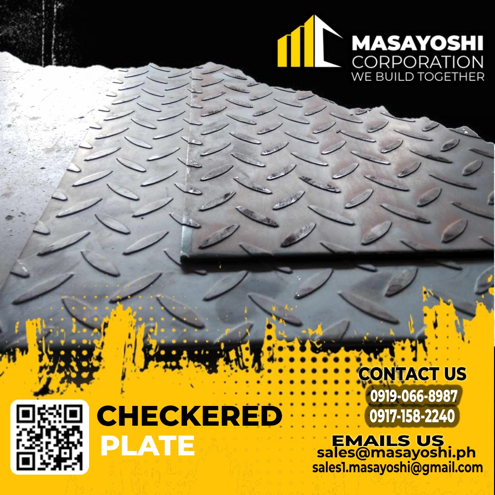 Checkered Plate 4x8ft x 9mm,MS Plate, Anchor Bolt, Channel Bar, Angle ...