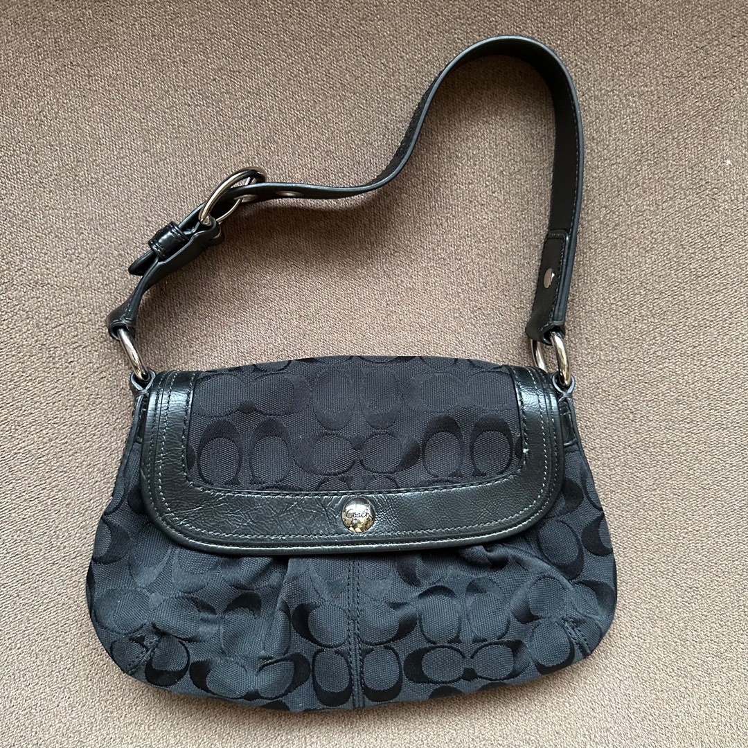 Coach Black Shoulder Bag, Luxury, Bags & Wallets on Carousell