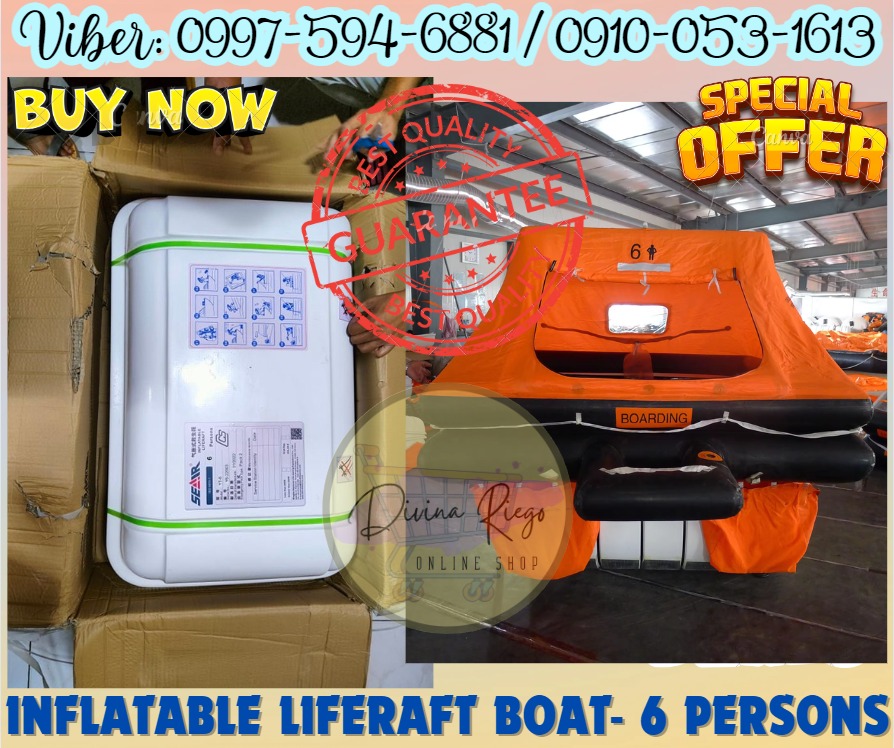 For Sale Inflatable Life Raft 6 Persons Brand New, Sports Equipment ...