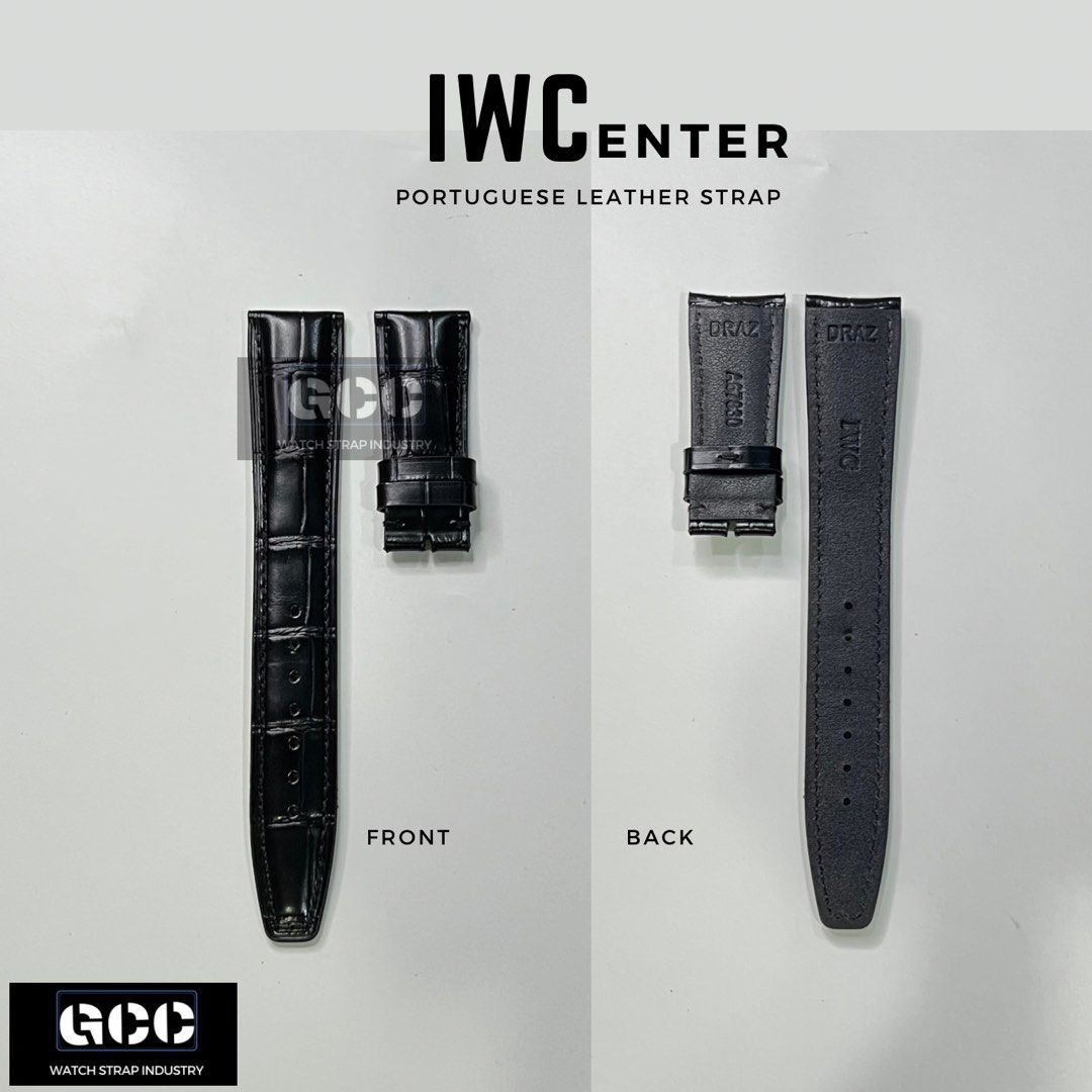 IWC Leather Watch Strap Replacement Deployment Clasp 20mm 21mm 22mm ...