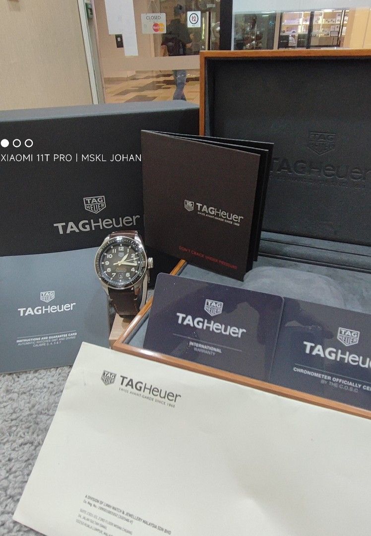 Johan TAG HEUER Autavia Calibre 5 COSC Ceramic Bezel Automatic Men ...