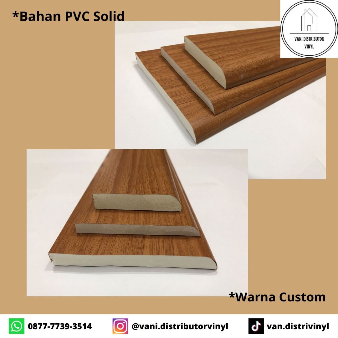 List Plint Lantai 10cm | Plint PVC Solid | Skirting List Lantai Vinyl 2 ...