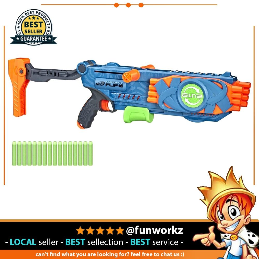 Nerf Elite 2.0 Flipshots Flip-16 Blaster with 16 Dart Barrels That Flip ...