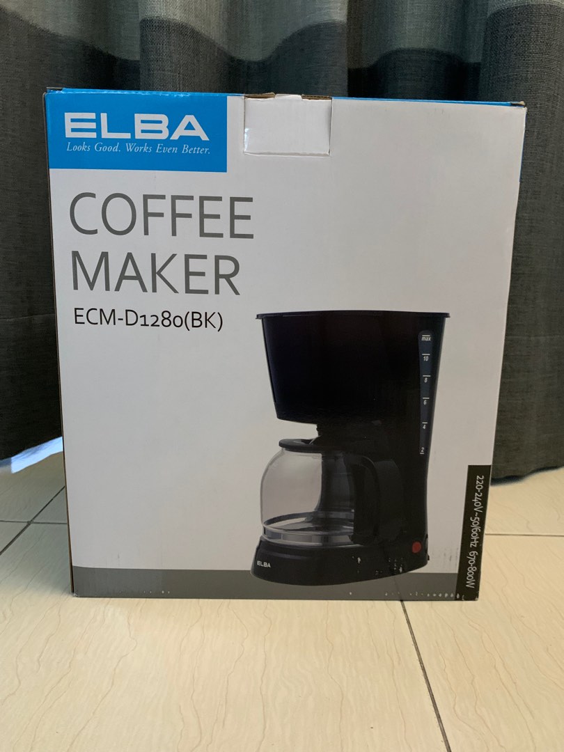 NEW Elba Coffee Maker (Glass Jug With Box), TV & Home Appliances ...