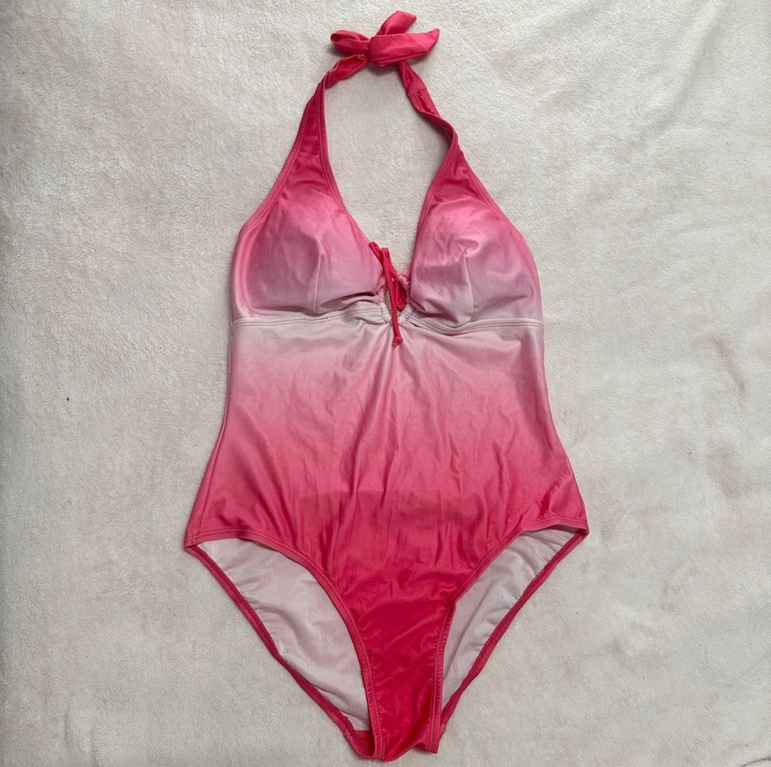 One piece pink swimsuit bikini, Women's Fashion, Swimwear, Bikinis ...