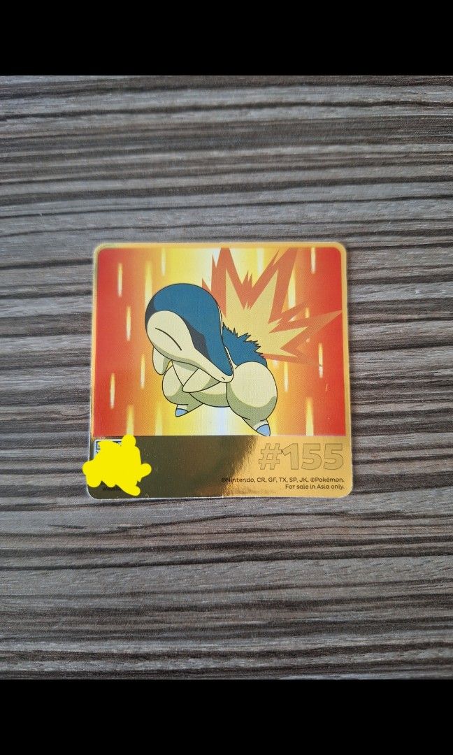 Oreo Pokemon Special Edition Photo Card #155 Cyndaquil, Hobbies & Toys ...