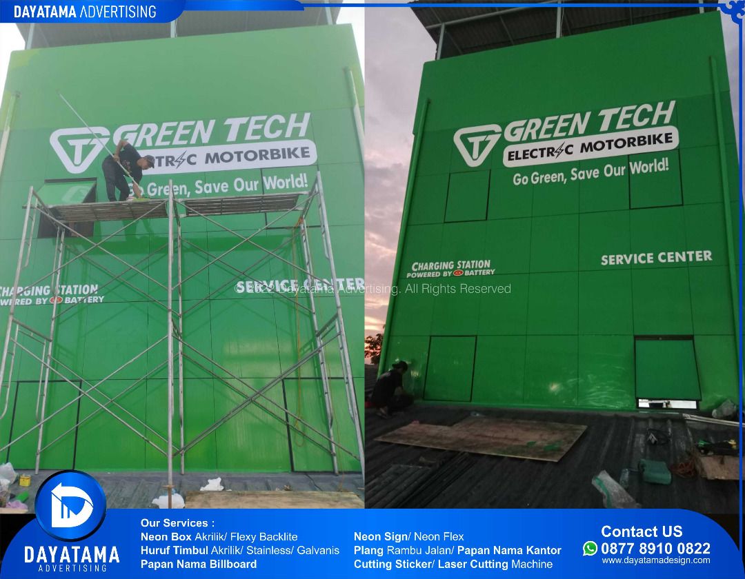 Pemasangan ACP/ Neon Box/ Huruf Timbul/ Papan Nama/ Billboard/ 0877 ...