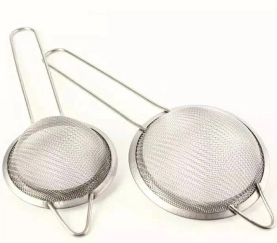 Saringan stenless steel ukuran 22 cm saringan untuk jus buah.kopi .teh ...