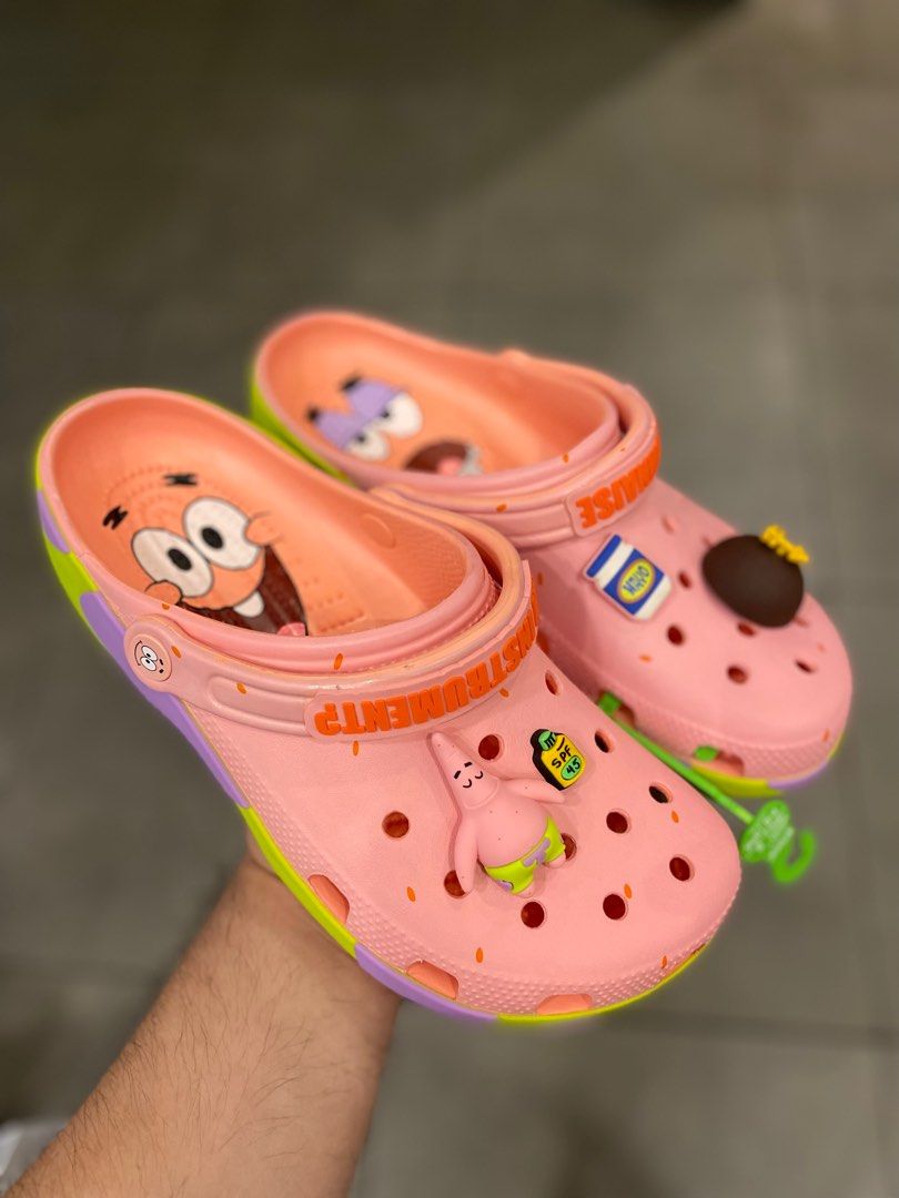 Spongebob x Crocs Patrick Star, Men's Fashion, Footwear, Slippers ...