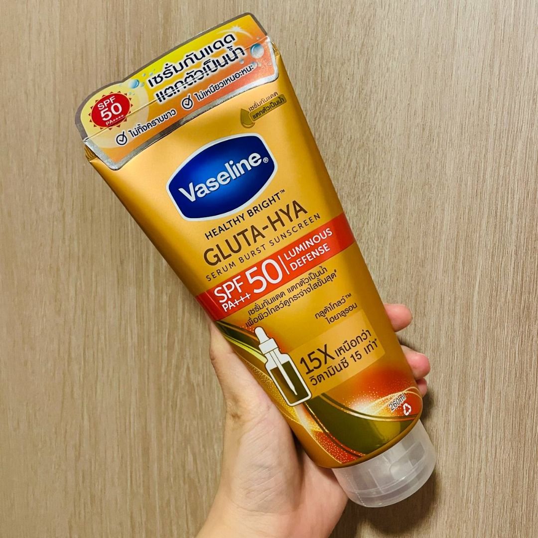 Vaseline Gluta-HYA Serum Burst Body Lotion Sunscreen SPF50 PA+++ (260ML ...