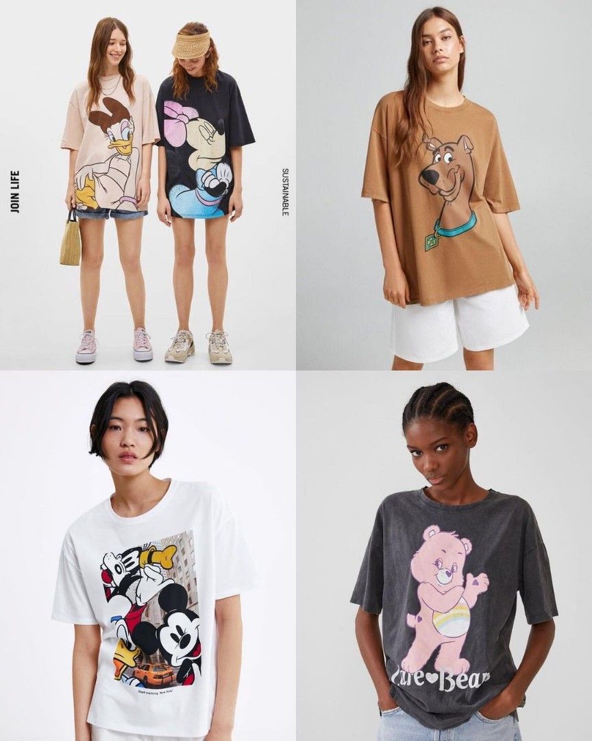 ZARA Disney Cartoon Collections, Fesyen Wanita, Pakaian Wanita, Atasan ...