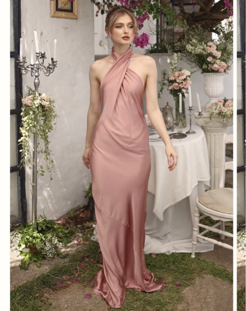 Zoo Label Halter Dress, Women's Fashion, Dresses & Sets, Evening ...