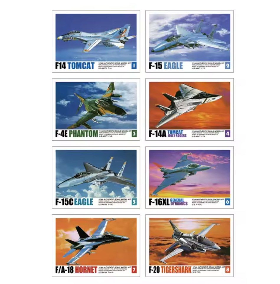 1/144 Jet Fighters Model Kit Aircraft Plane, Hobbies & Toys, Toys ...