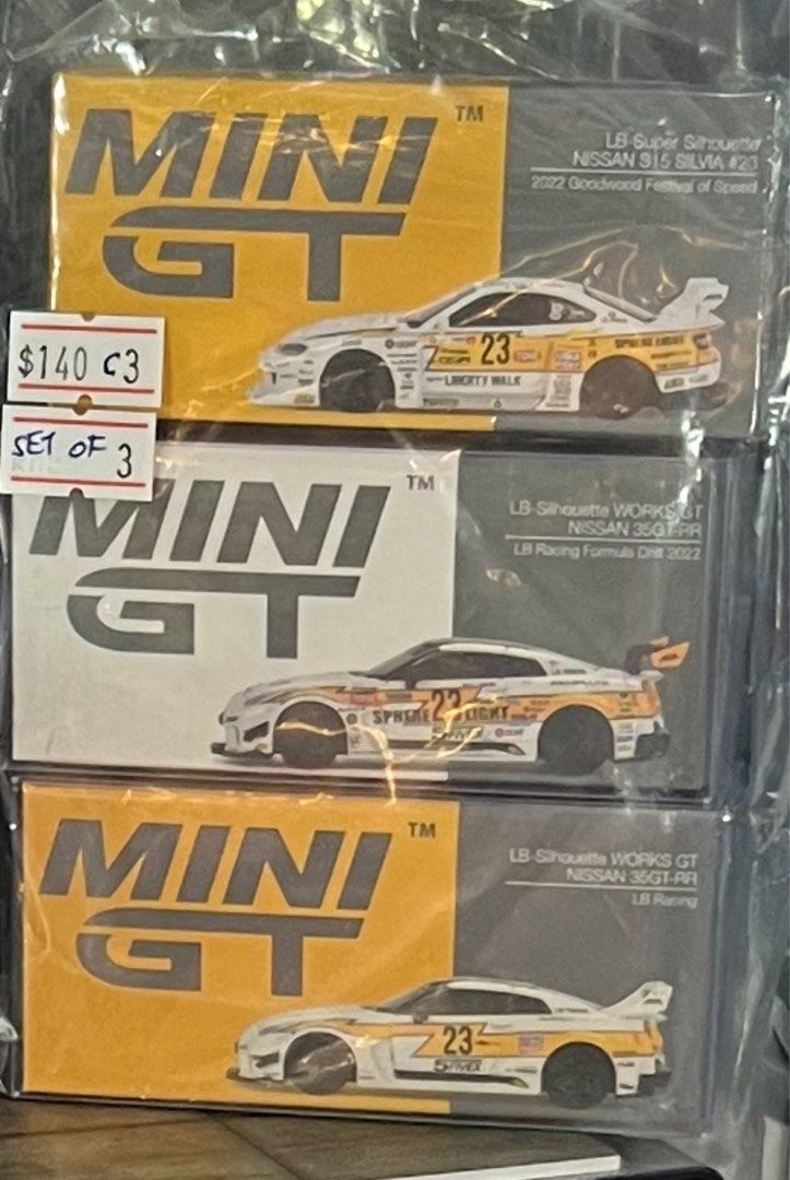 1/64 MINI GT LB Silhouette WORKS GT Nissan 35 GT-R #491, #528, #618 S15 ...