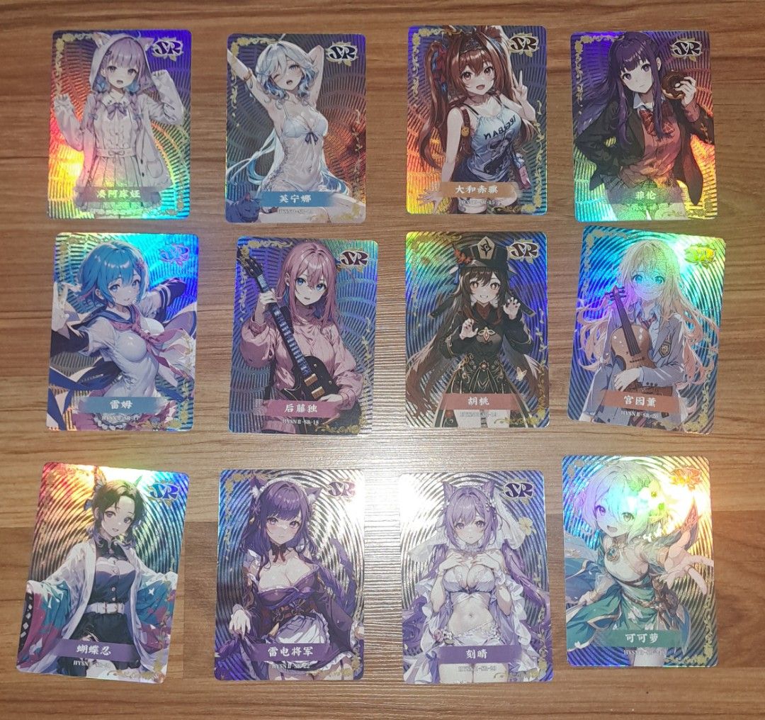 Anime waifu cards /HRS/genshin, Hobbies & Toys, Toys & Games on Carousell