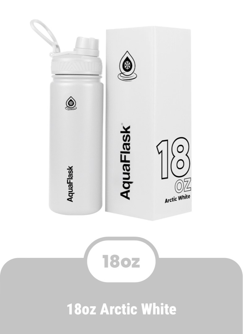 AquaFlask 18oz in Arctic White, Furniture & Home Living, Kitchenware ...