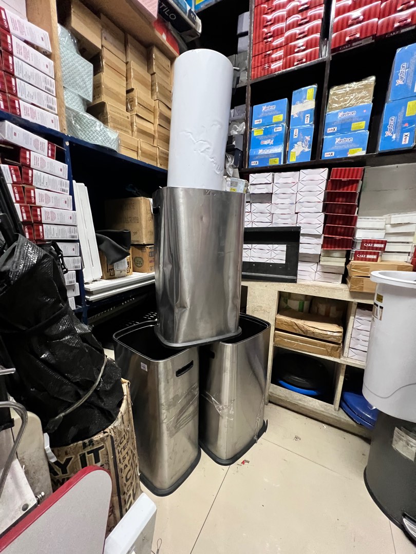 Assorted Dented Trash Bin All Stainless Made, Furniture & Home Living ...