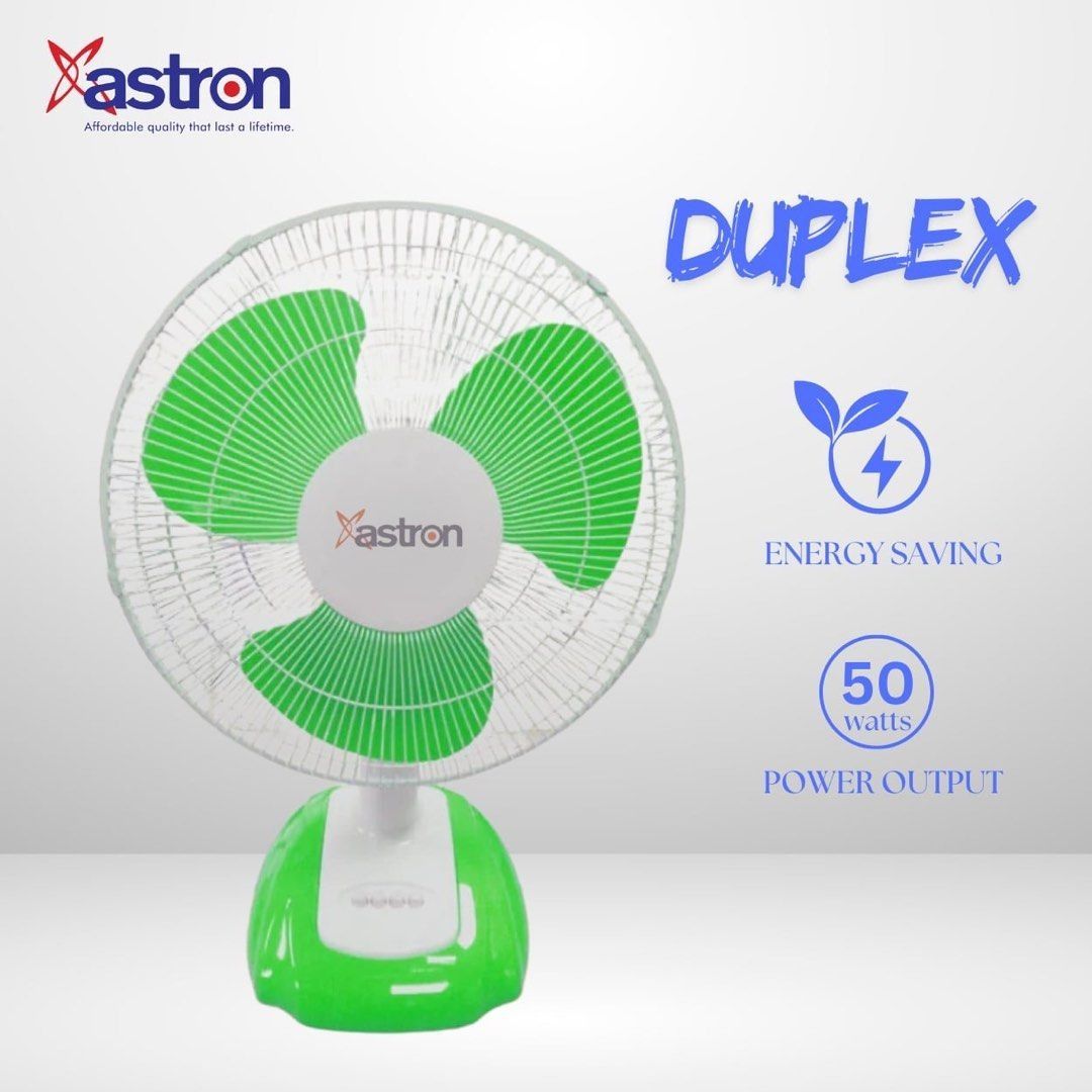 Astron DUPLEX 16"inch Desk Fan with 3 Level Fan Speed Adjustable Angle ...