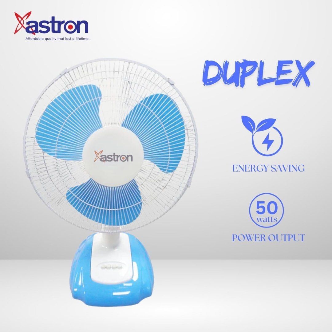 Astron DUPLEX 16"inch Desk Fan with 3 Level Fan Speed Adjustable Angle ...