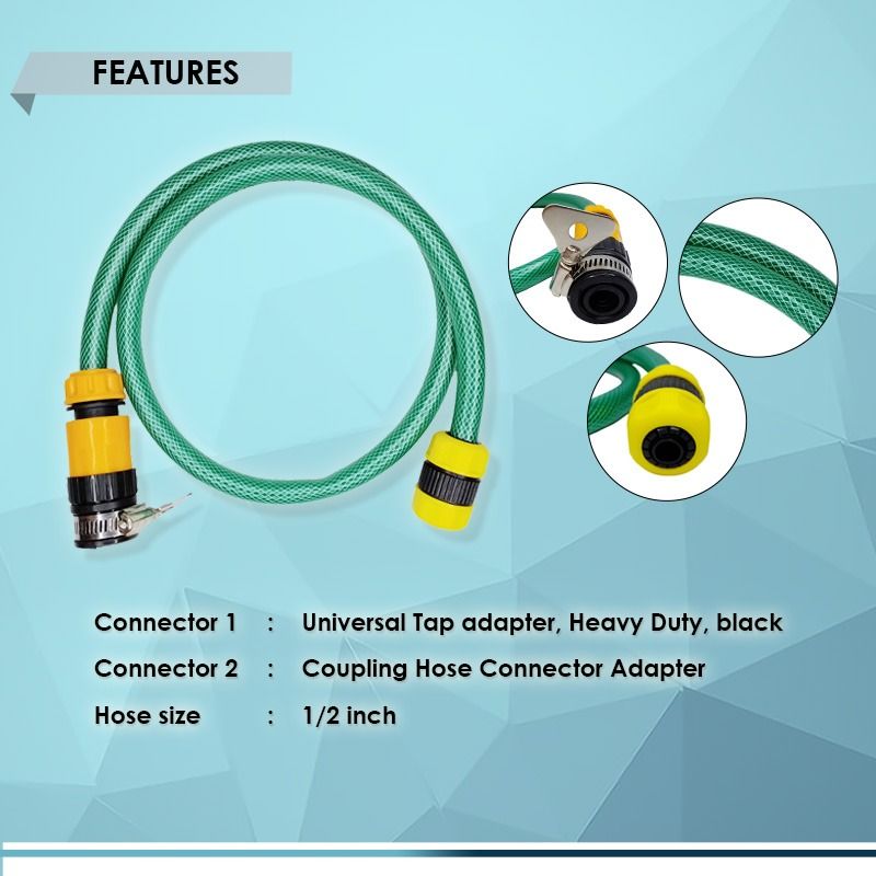 AUTOMATIC WASHING MACHINE/ GARDEN HOSE EXTENSION, UNIVERSAL TAP ADAPTER ...