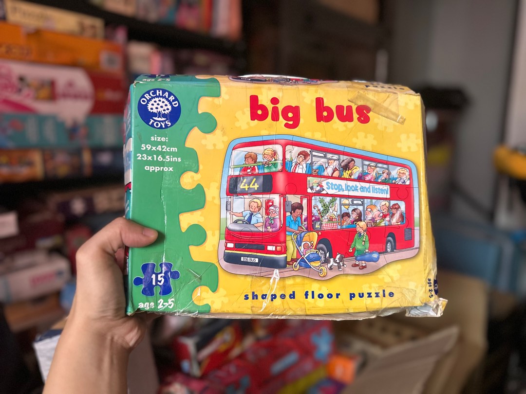 BIG BUS shaped- Big Floor Puzzle (complete) orchard toys, Hobbies ...