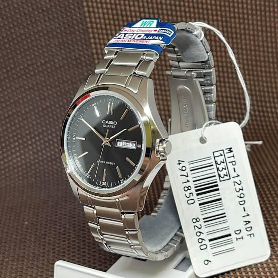 Casio MTP-1239D-1ADF Analog Stainless Steel Strap Watch For Men, Men's ...