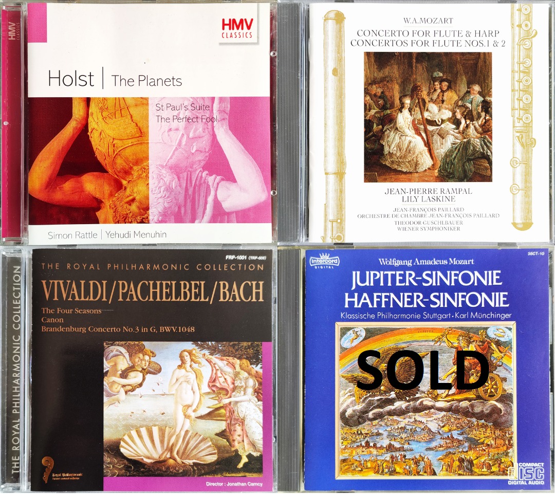 CD / VIVALDI, HOLST, MOZART, BACH / RM35 ~ RM40 EACH (FIXED) / HOLST ...