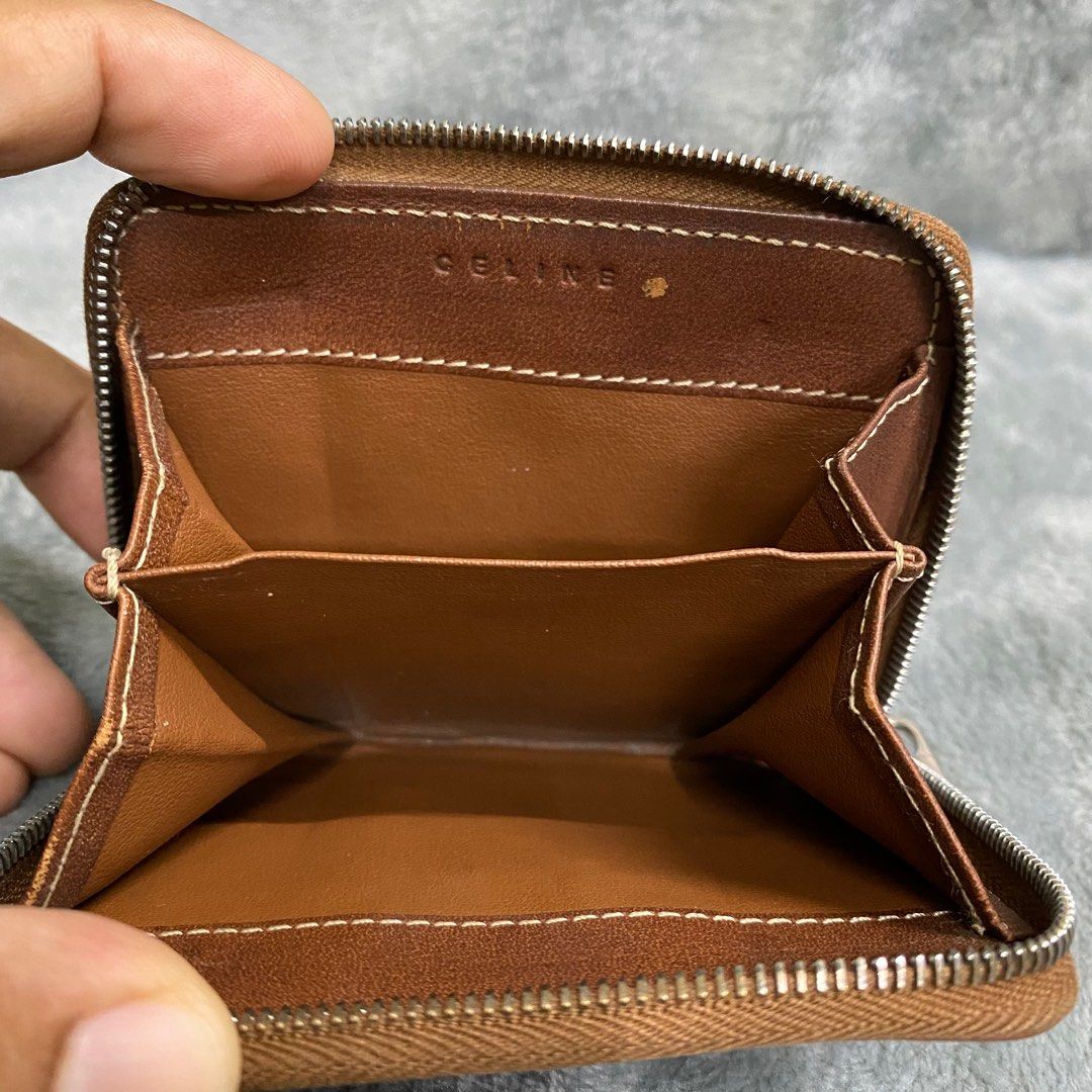 Celine Zipped Mini Wallet, Luxury, Bags & Wallets on Carousell