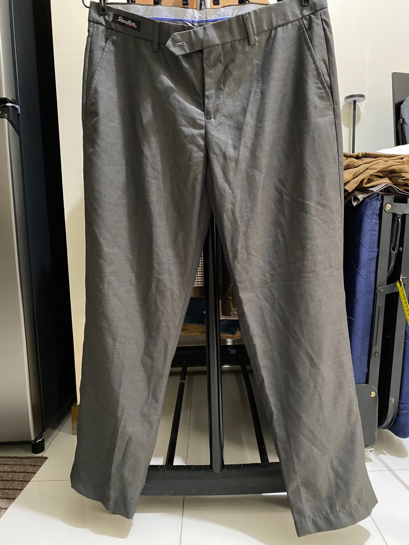 Chancellor 9000 slim fit pants gray, Men's Fashion, Bottoms, Trousers ...