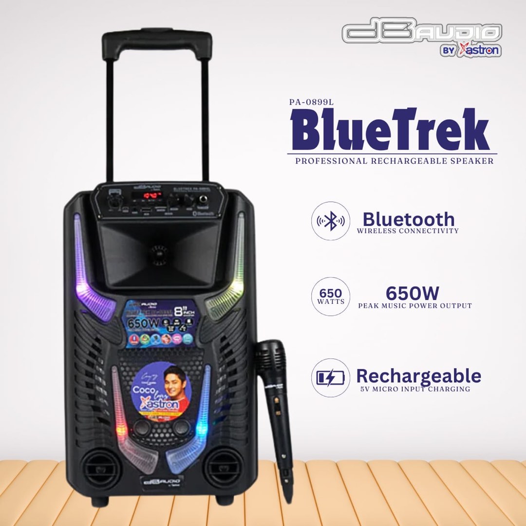 DBaudio 8"inch Bluetrek PA-0899L 650W Wireless Bluetooth/FM Radio/USB ...