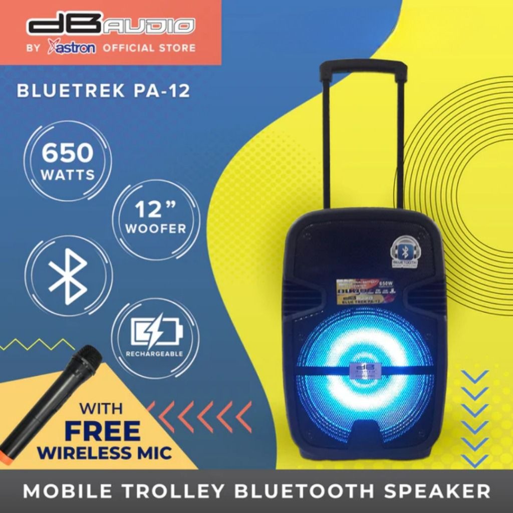 DBaudio Bluetrek PA-12 BT 650W 12"inch Super Bass Powerful Speaker ...