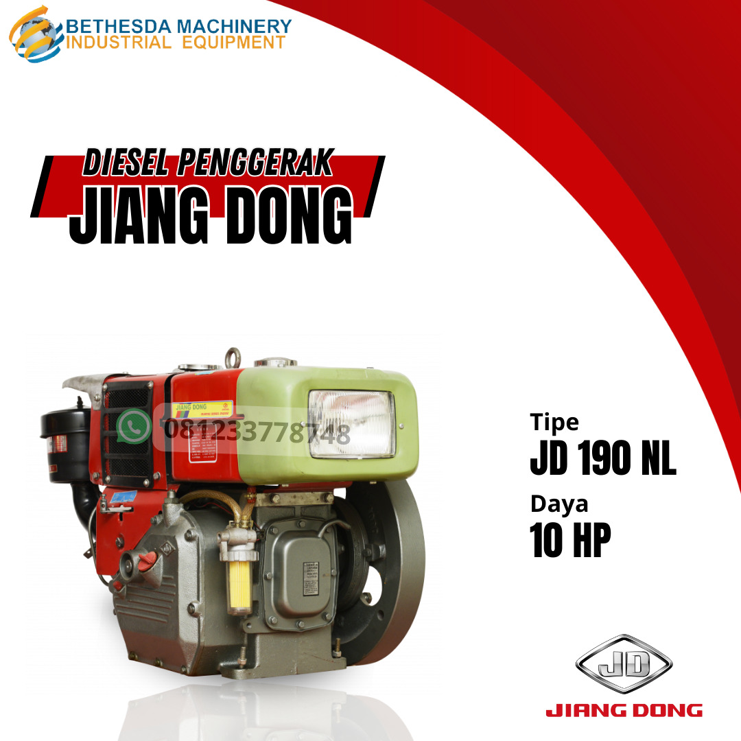 Diesel Engine 10 HP JD 190 NL Mesin Penggerak Jiangdong 10 PK ...