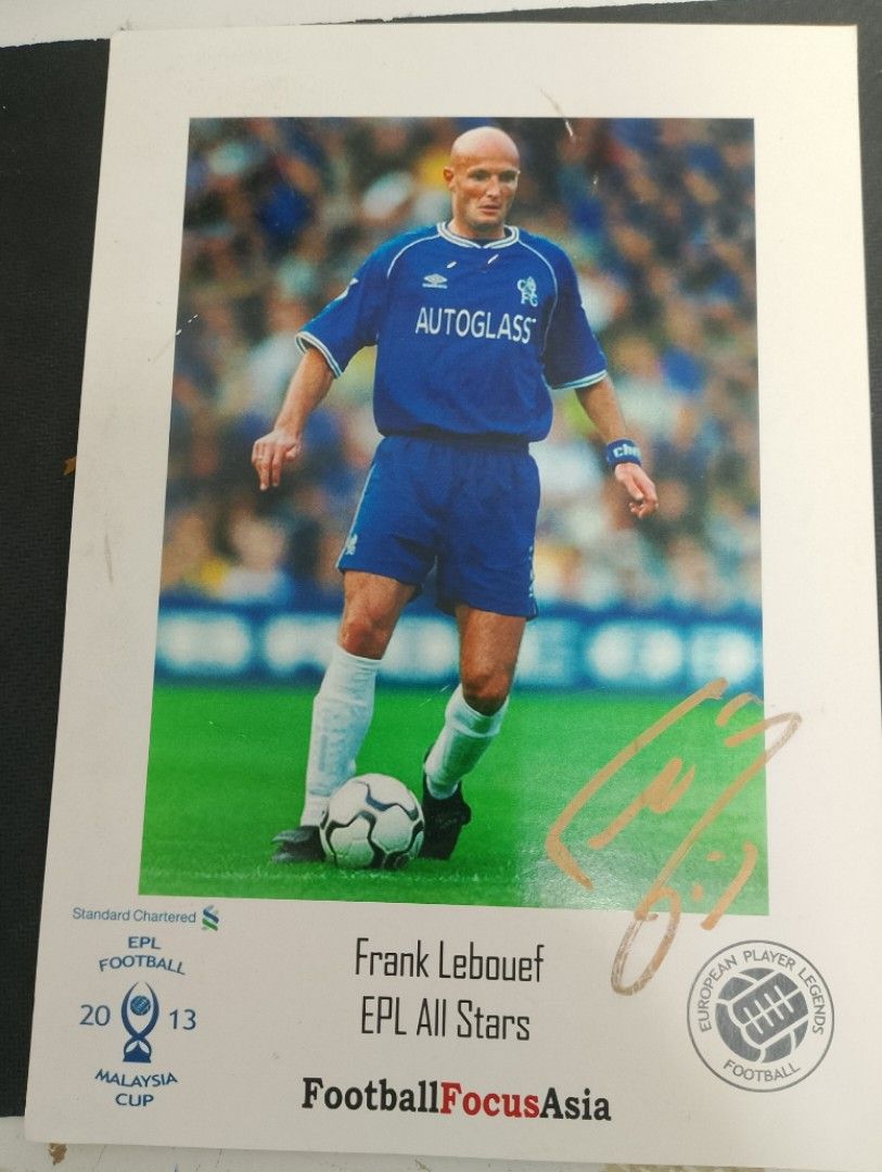 Frank Lebouef 8x6 Autograph Photocard - Former France & Chelsea ...