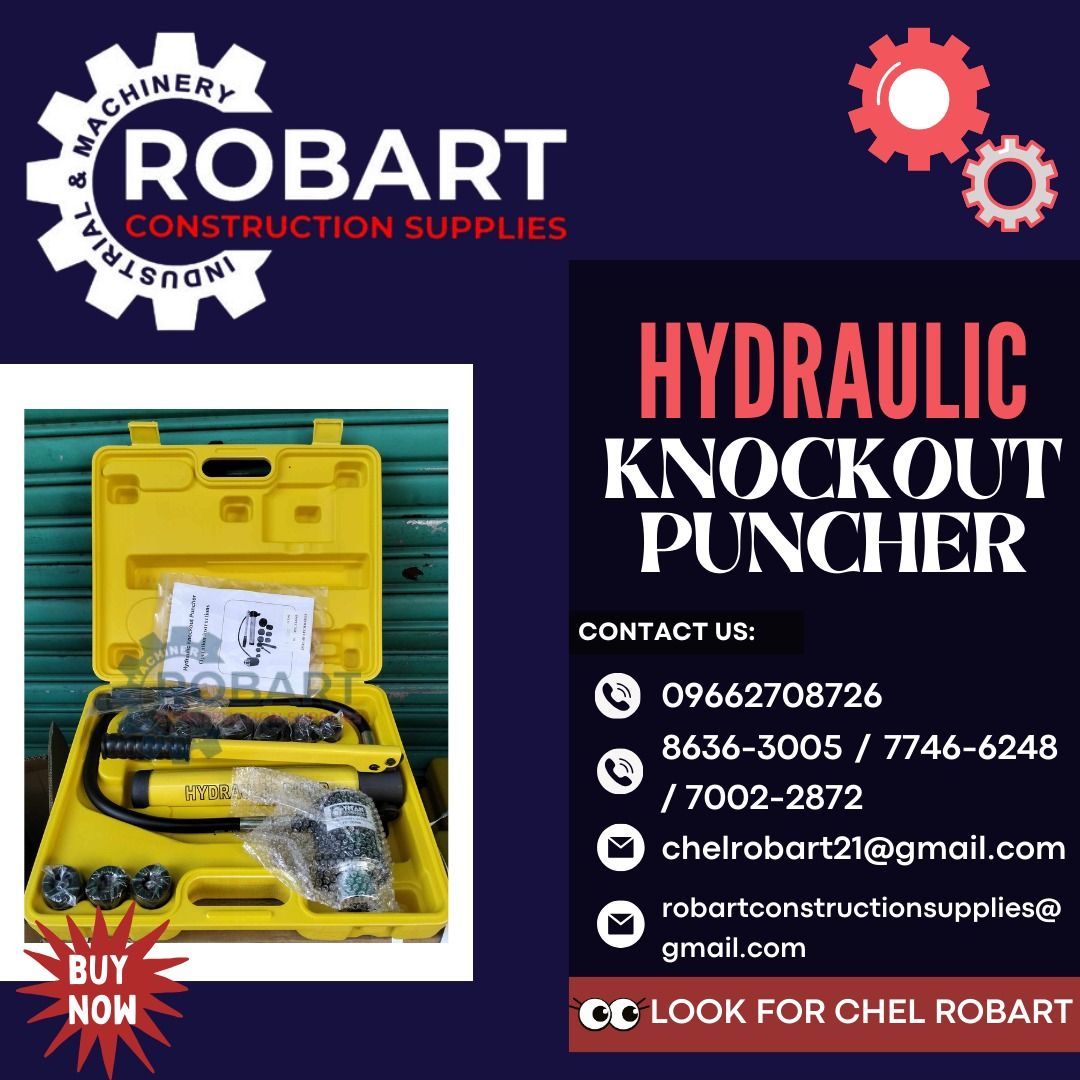 HYDRAULIC KNOCKOUT PUNCHER, Commercial & Industrial, Construction Tools & Equipment on Carousell