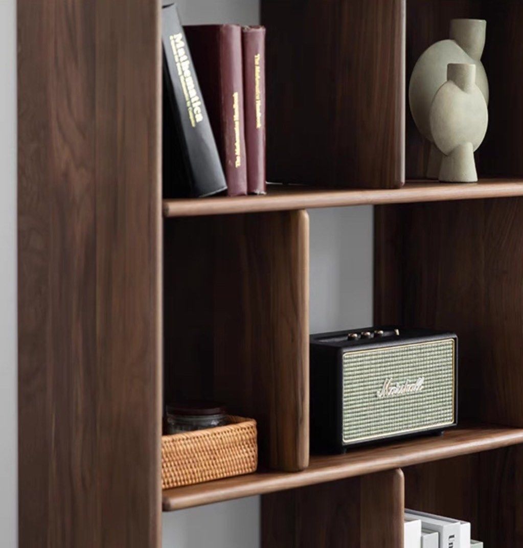 IRVING Modern Walnut Wood Display Shelf, Furniture & Home Living ...