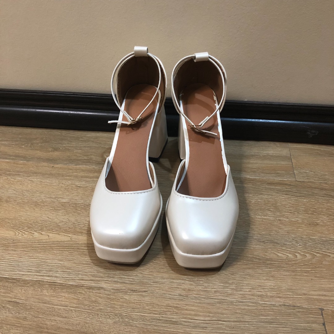 Light Beige Platform High Heels, Women's Fashion, Footwear, Heels on ...