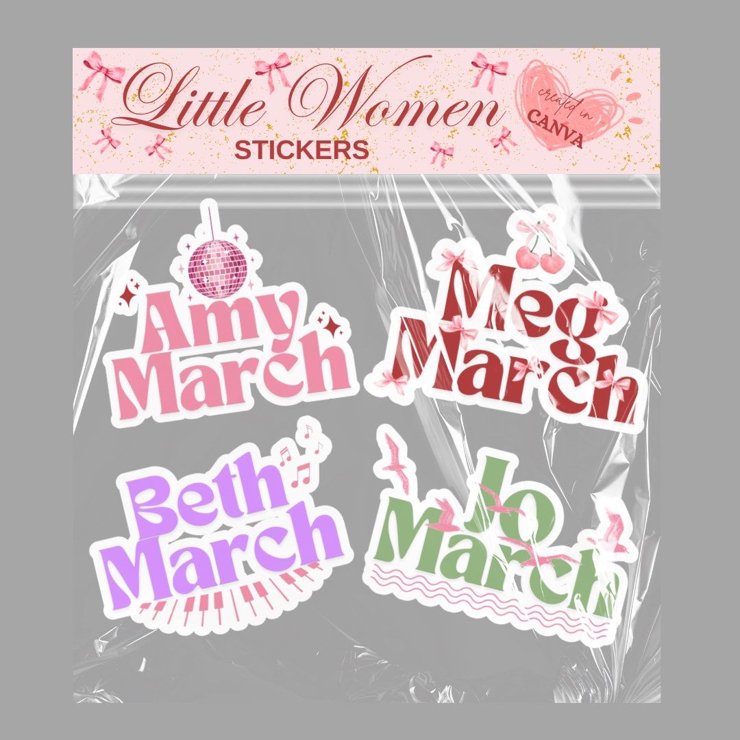 LITTLE WOMEN STICKERS | Digital Stickers | March sisters | Printable ...