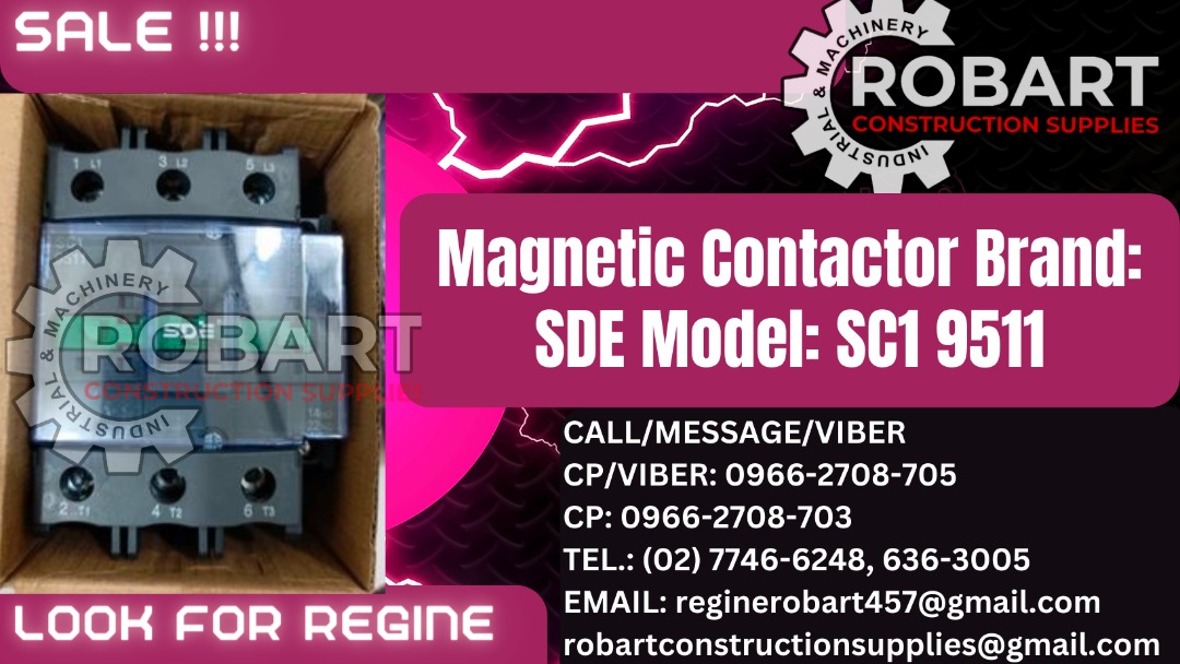 Magnetic Contactor Brand: SDE Model: SC1 9511, Commercial & Industrial ...