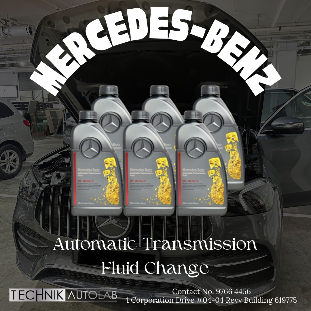 Mercedes-Benz Auto Transmission Fluid ATF Change, Car Workshop Service ...