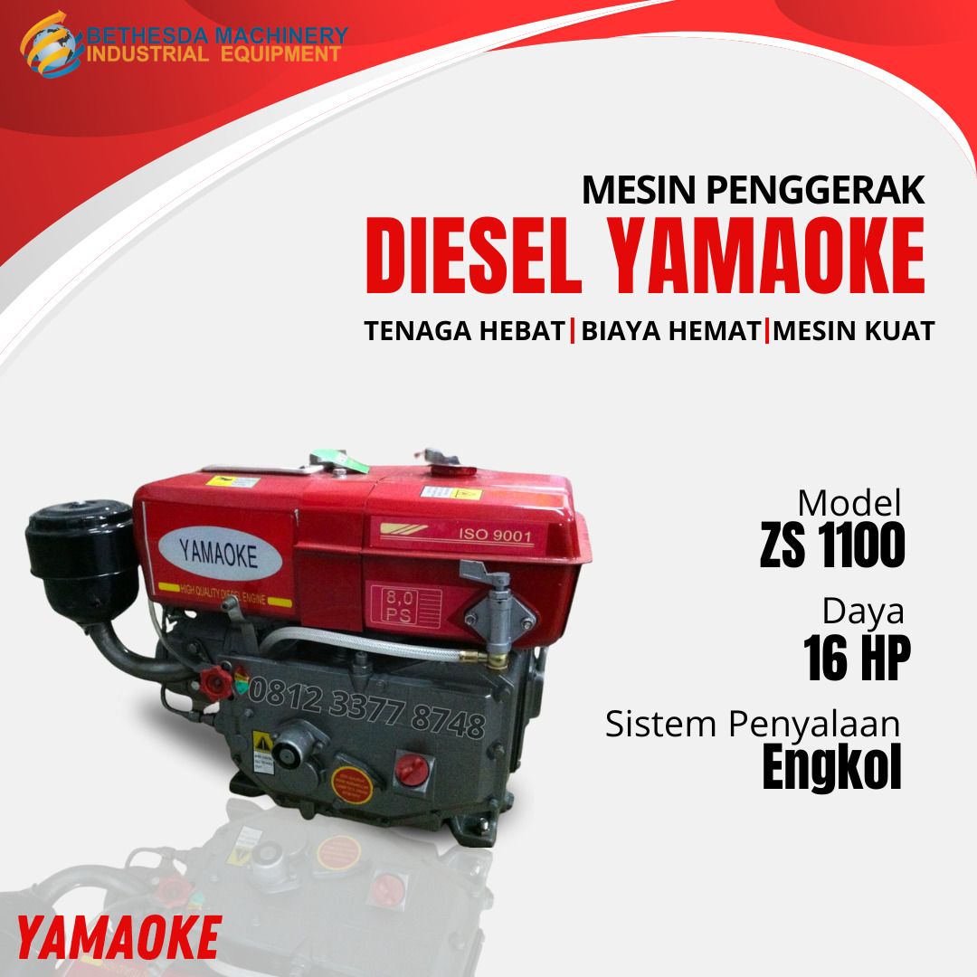 Mesin Penggerak Yamaoke 16 HP / 16 PK Solar ZS 1100 Engine Diesel, Elektronik, Lainnya di Carousell
