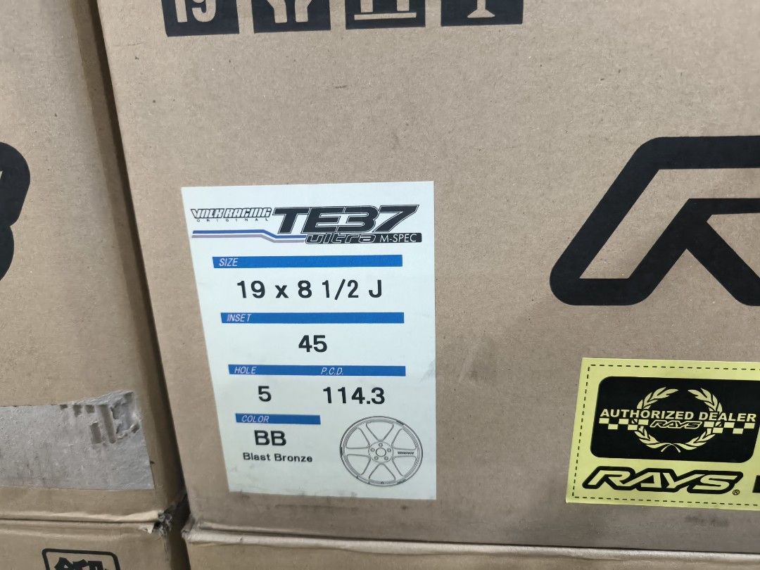 NEW SPORT RIM 19 INCH RAYS TE37 ULTRA M-SPEC X50 X70 S70 ESTIMA ACCORD ...