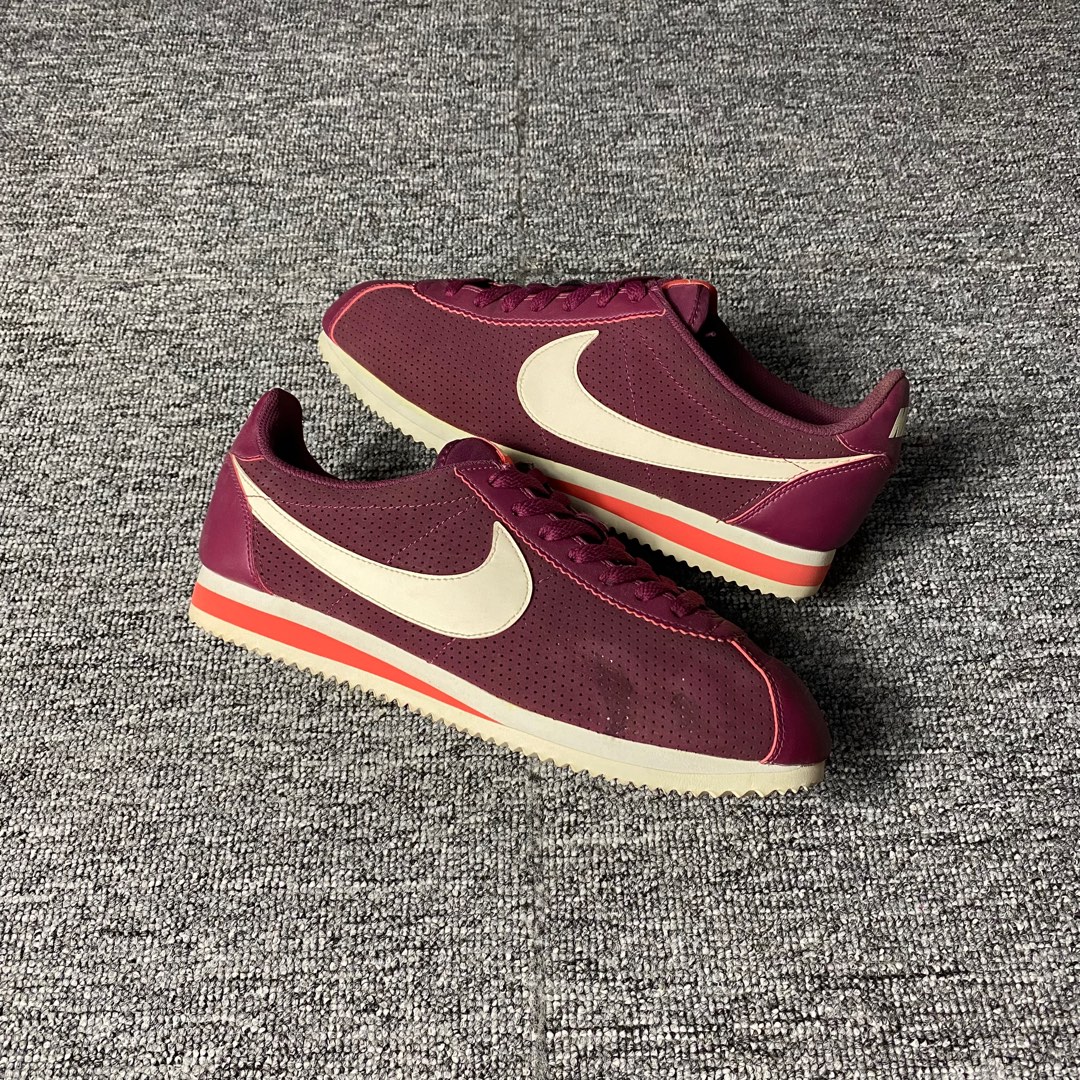 Nike cortez nubuck dark red, Men's Fashion, Footwear, Sneakers on Carousell