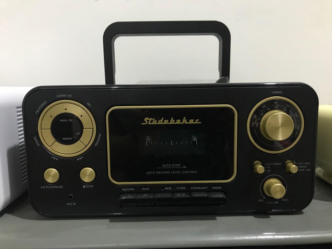 Original Studebaker Retro Style Boombox CD Casette Tape Player Radio ...