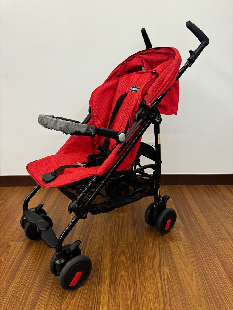 Pre-owned Pegperego Pliko Mini Stroller Red, Babies & Kids, Going Out ...
