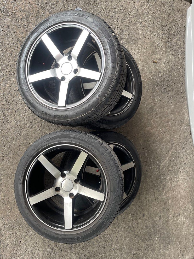 Rim 16' siap tayar bunga 70%, Auto Accessories on Carousell