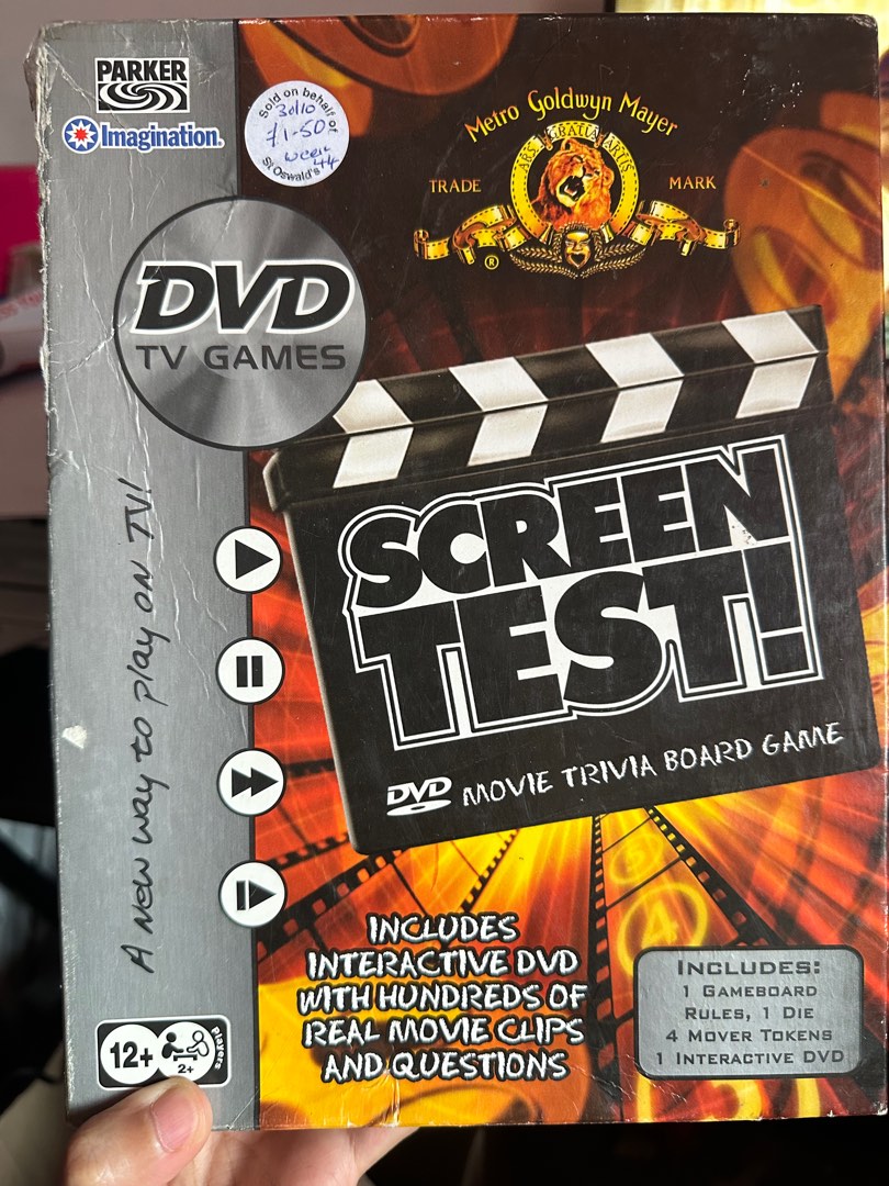 (complete) SCREEN TEST - Movie Trivia Board Game with DVD, Hobbies ...
