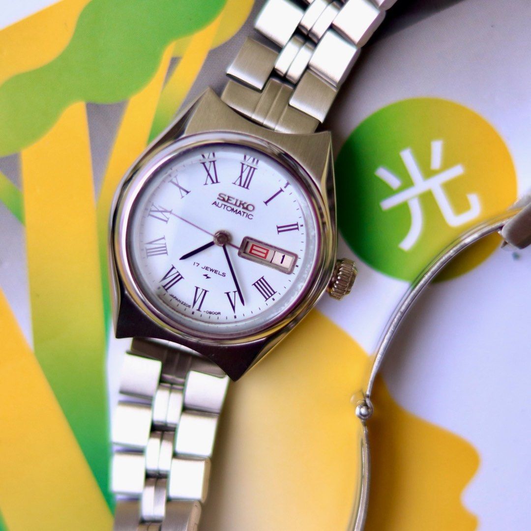 Seiko Automatic Lady Roman Index, Fesyen Wanita, Jam Tangan di Carousell