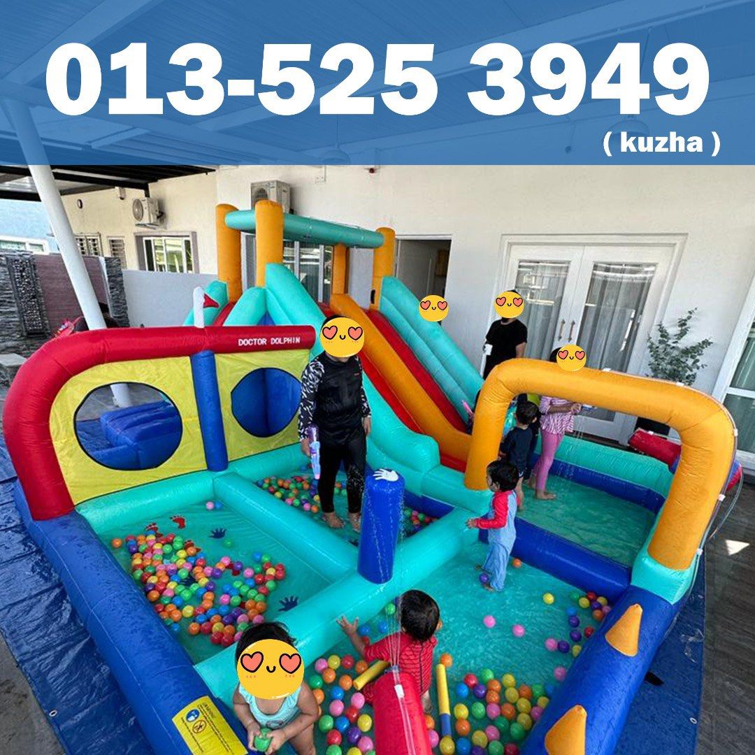 Swimming Pool Slide with Playground, Sewa Pool Besar, Doctor Dolphin ...