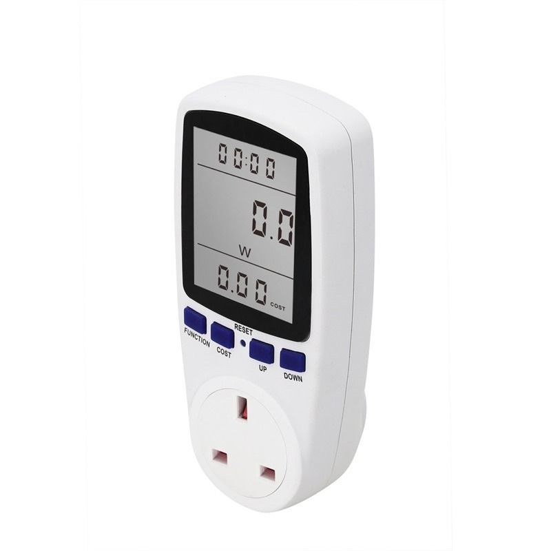 UK plug type 13A Electricity Power Consumption Meter Energy Monitor ...